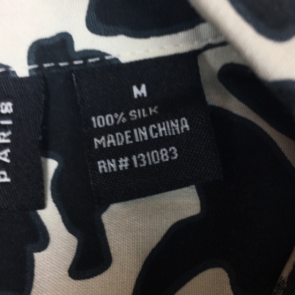 MG Collection | Tops | Mg Silk Collection Animal Print Button Down ...